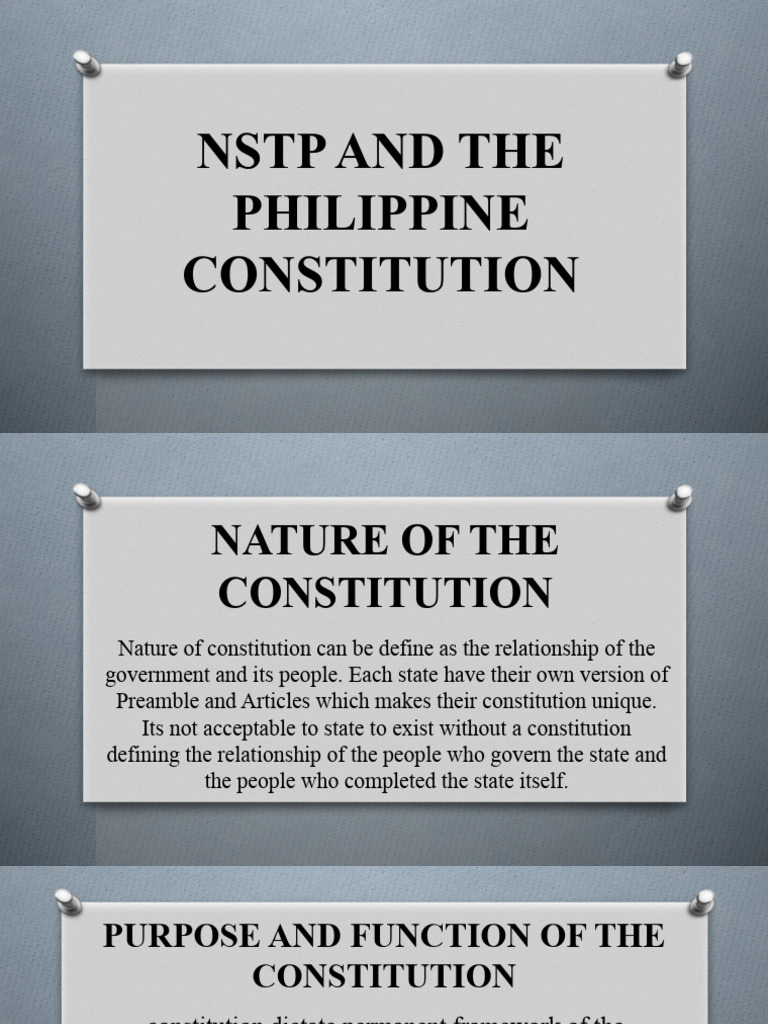 NSTP and The Philippine Constitution | PDF | Social Justice | Justice
