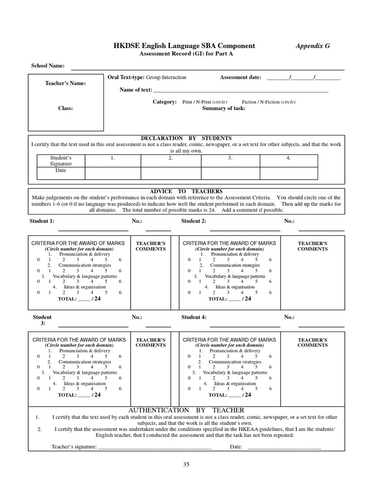 SBA Marksheet | PDF | Applied Linguistics | Learning