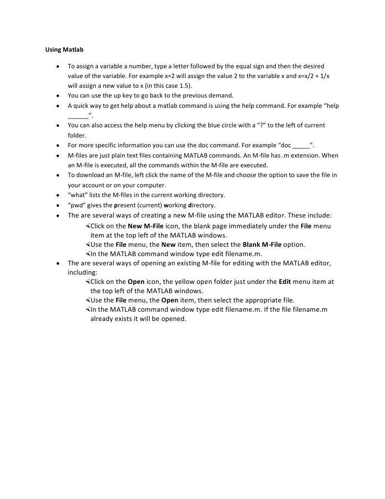 Matlab Notes Pdf Matlab Mathematical Concepts