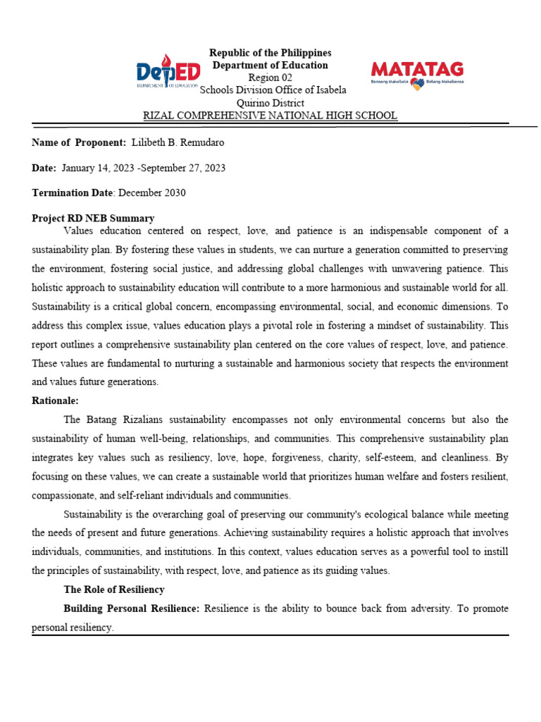 TA Plan and Sustainability | Download Free PDF | Psychological Resilience | Sustainability