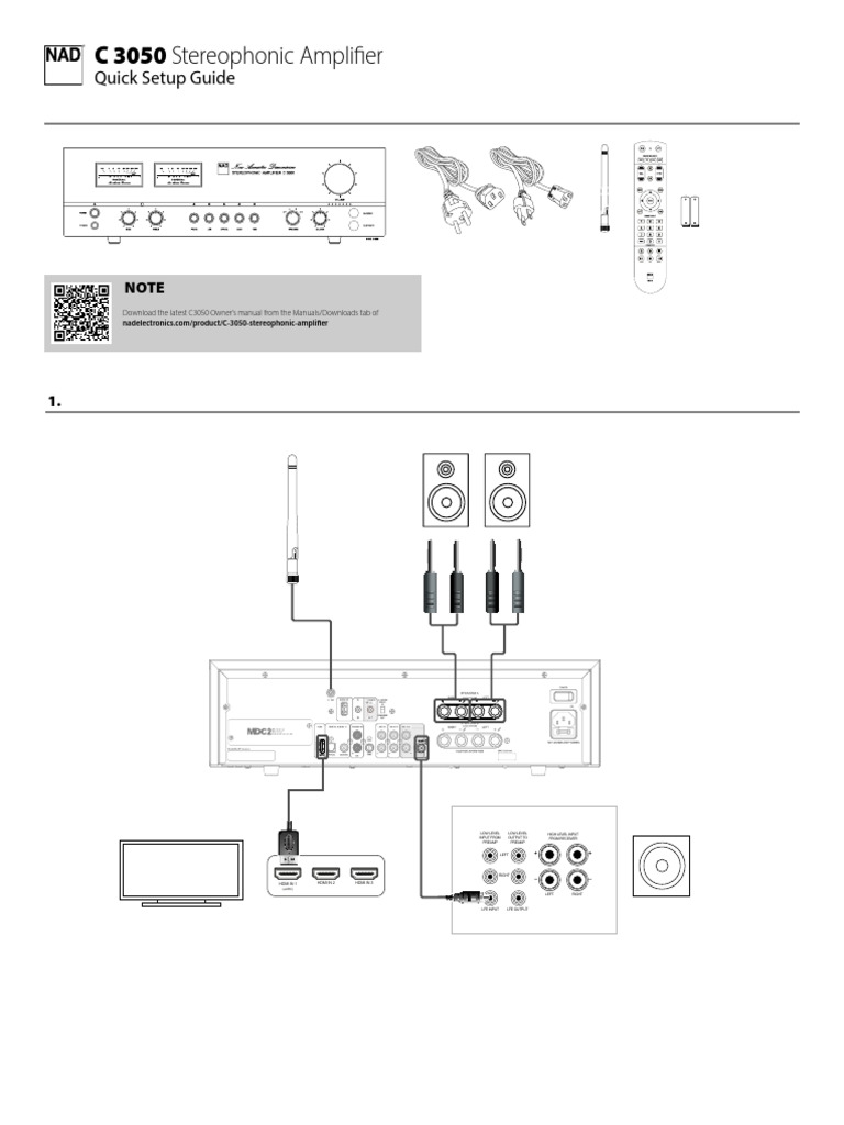 C 3050 Stereophonic Amplifier: Quick Setup Guide | PDF | Hdmi ...