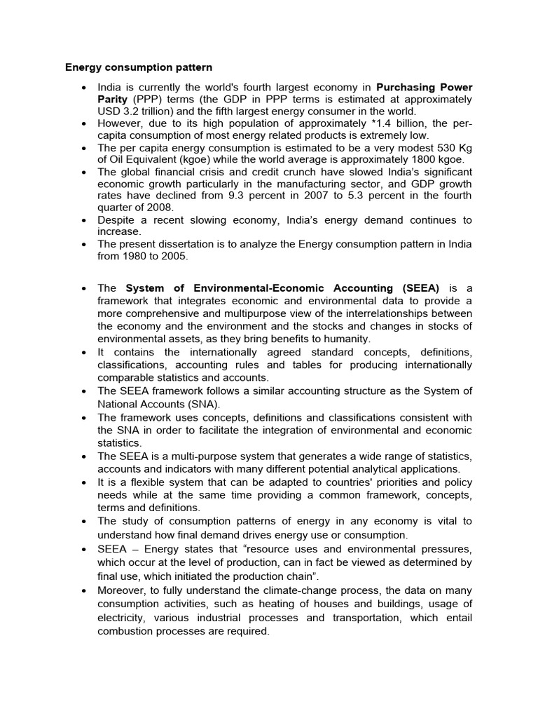 Energy Consumption Pattern | Download Free PDF | Energy Development ...