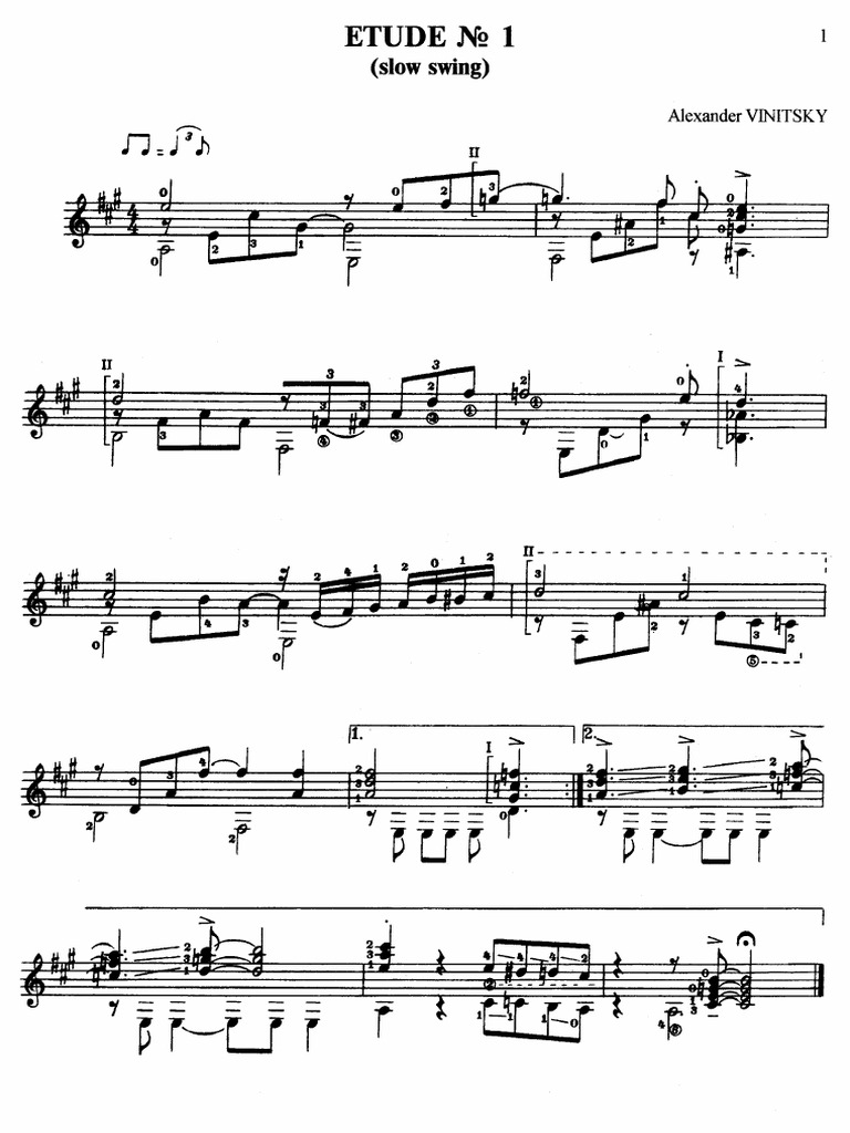 Etude Nº1 Alexander Vinitsky | PDF