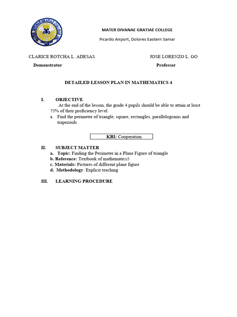 LP (Math 4) | PDF | Triangle | Shape