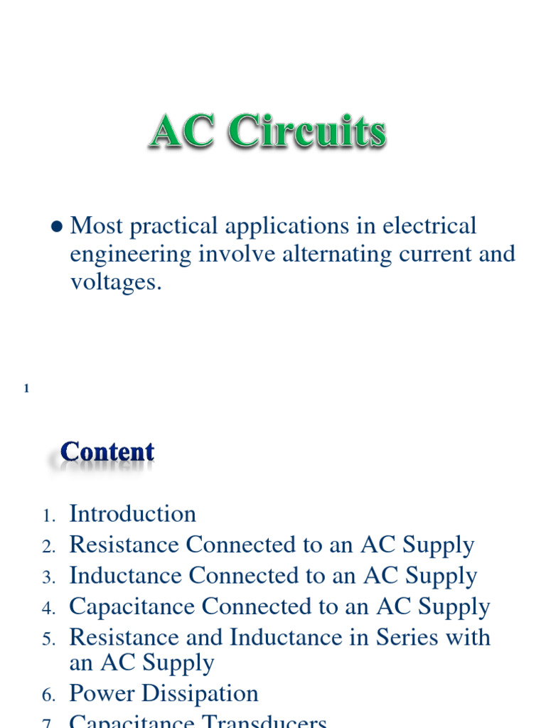 Unit2 AC Circuits | Download Free PDF | Alternating Current | Capacitor