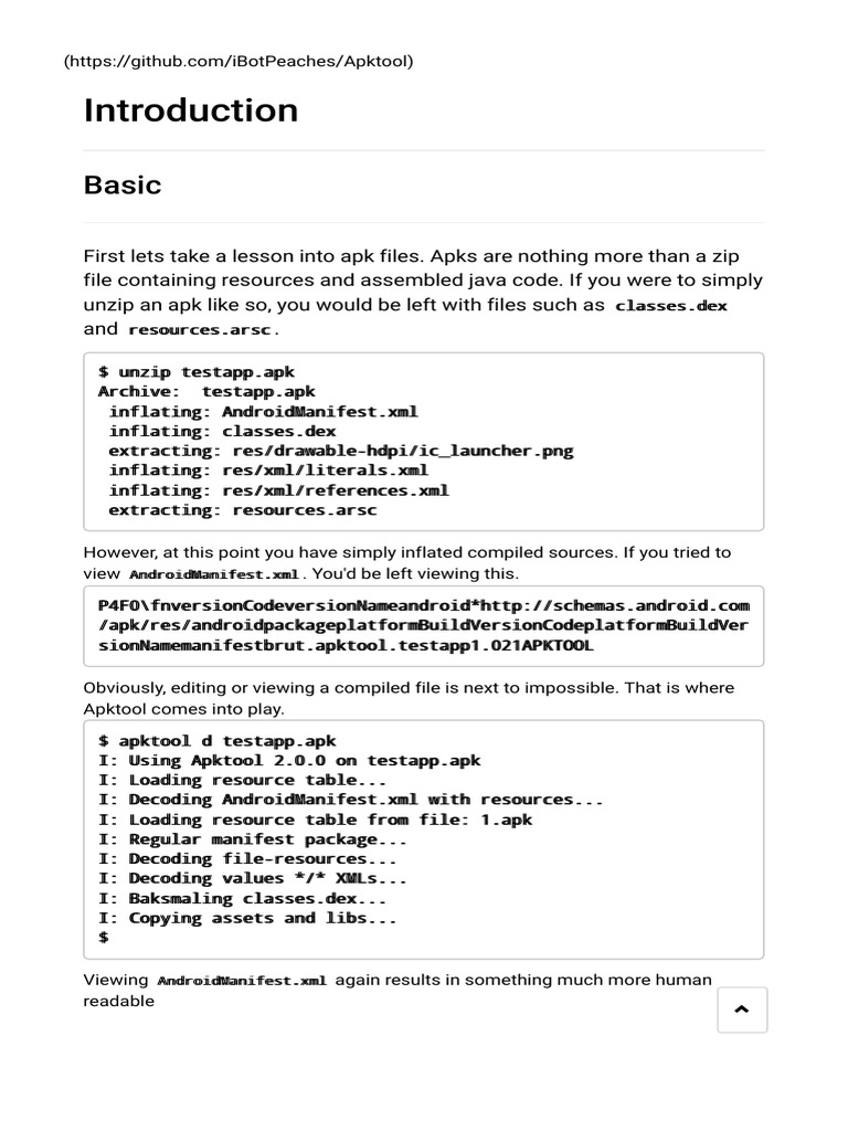 Apktool - Documentation | PDF