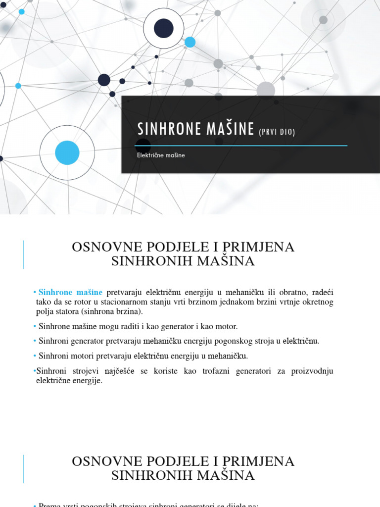 Sinhrone Mašine (Prvi Dio) | PDF