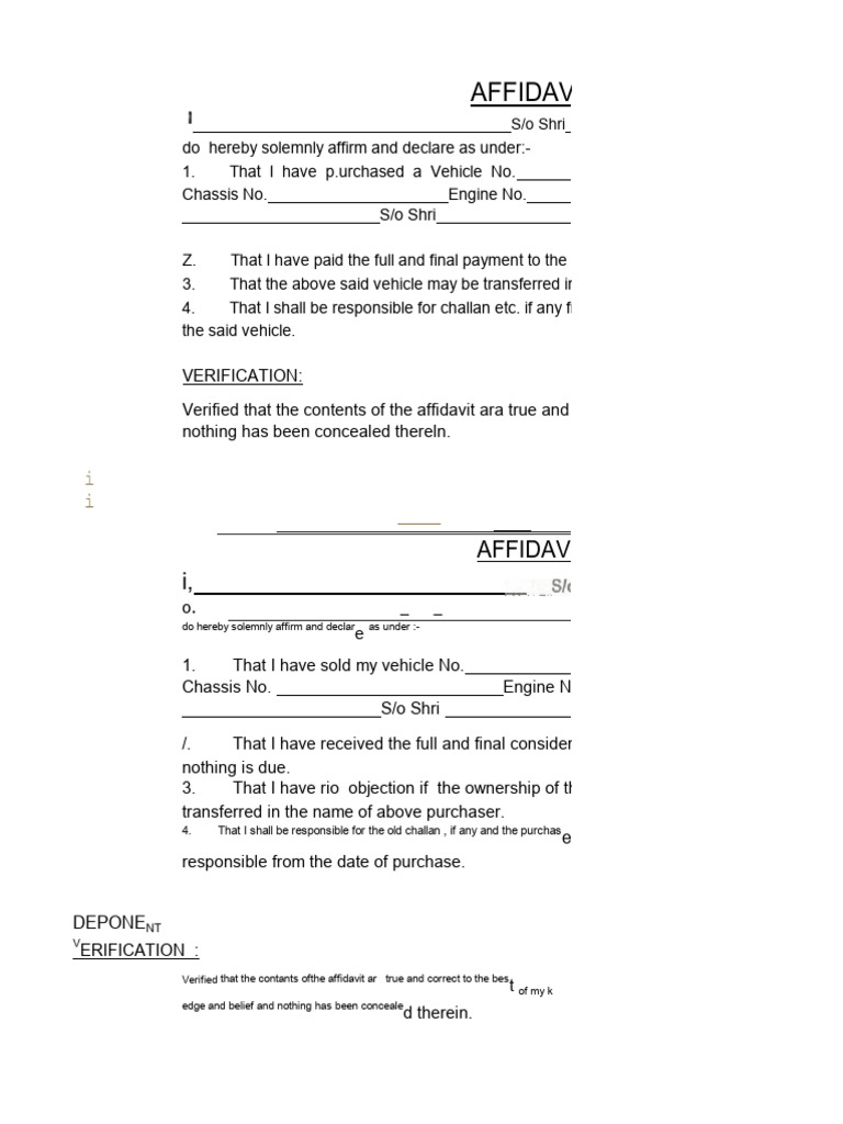 Form 29-30 Sale Purchase (1) .Pdf2 | Download Free PDF | Affidavit ...