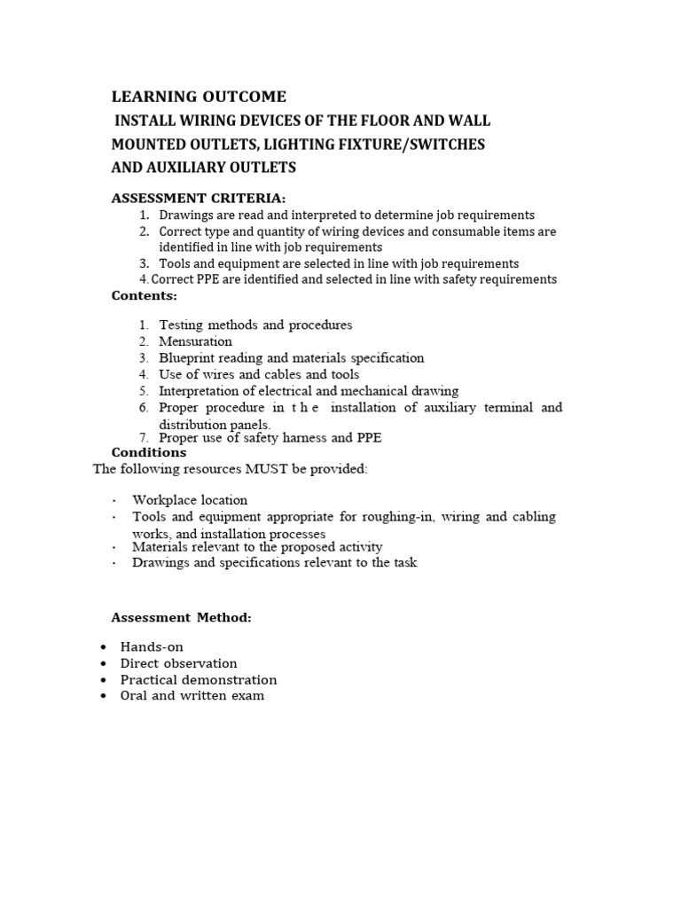 Installing Electrical Wiring Devices | PDF | Electrical Wiring ...