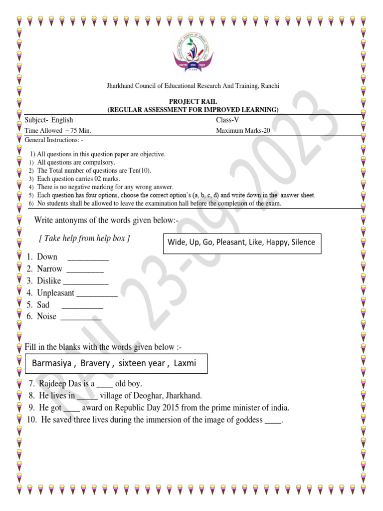 5 CLASS ENGLISH | PDF