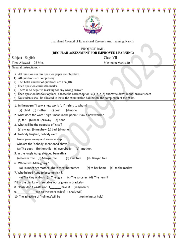 7 Class English | PDF