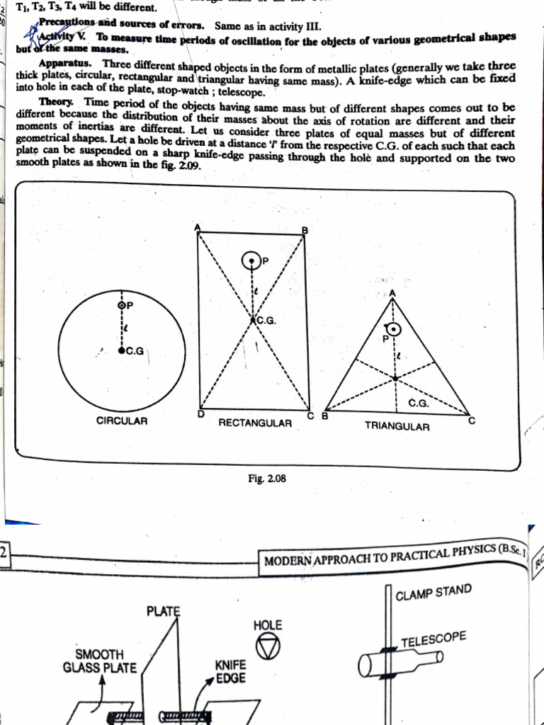 Moment of Inertia Experiment Guide | PDF | Rotation Around A Fixed Axis ...