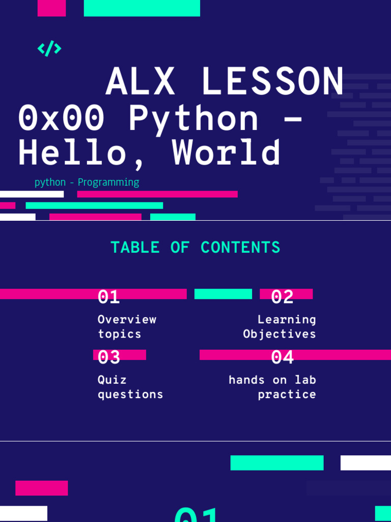 0x00 Python - Hello, World | PDF | Python (Programming Language) | Computer Engineering