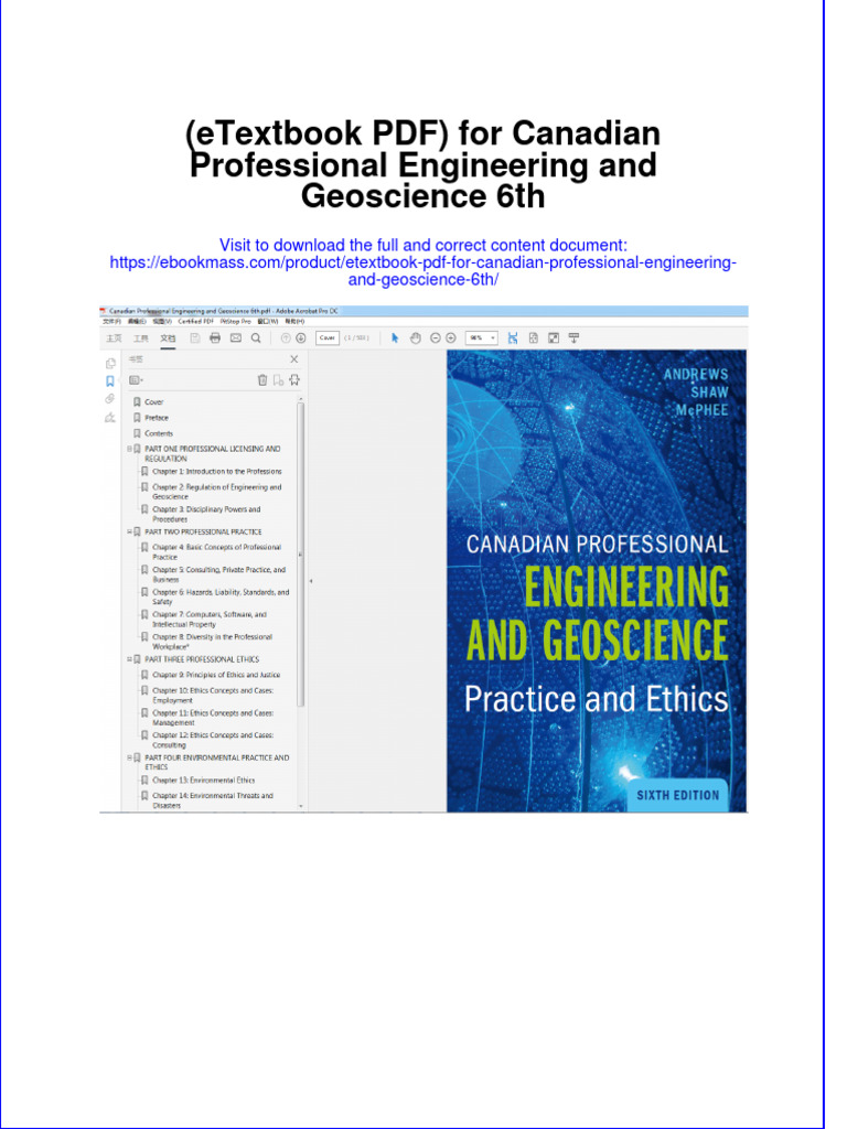 Etextbook PDF For Canadian Professional Engineering and Geoscience 6th ...