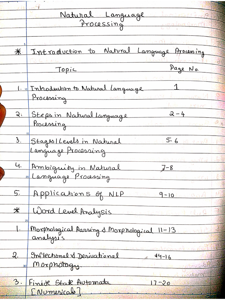 Natural Language Processing Notes | PDF