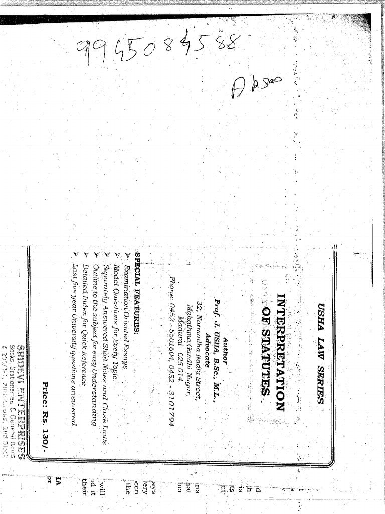 Interpretaion of Stautes | PDF