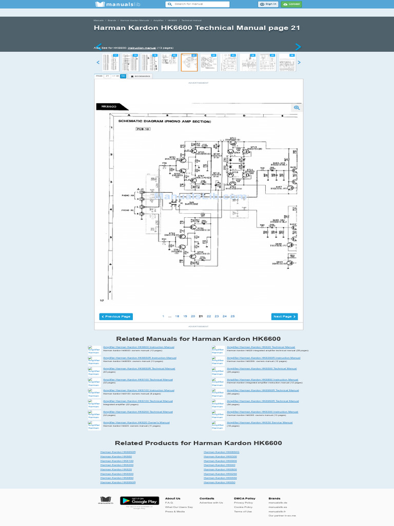0-1-Harman Kardon HK6600 Technical Manual (Page 21 of 34) - Сх1-Phono-MC | PDF | Online Services ...