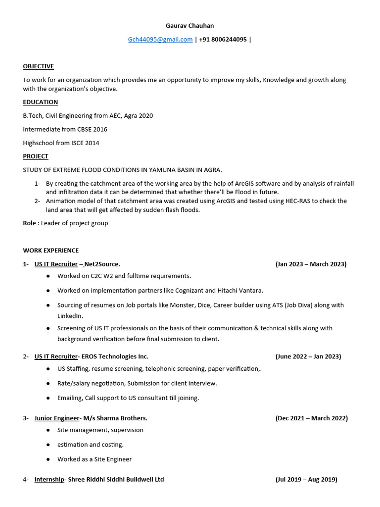 Gaurav Resume | PDF | Business | Computing