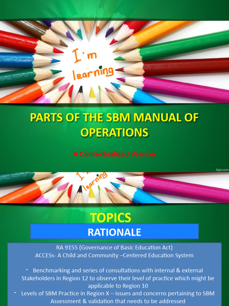 SBM-Parts-of-the-MANUAL | PDF | Performance Indicator | Governance