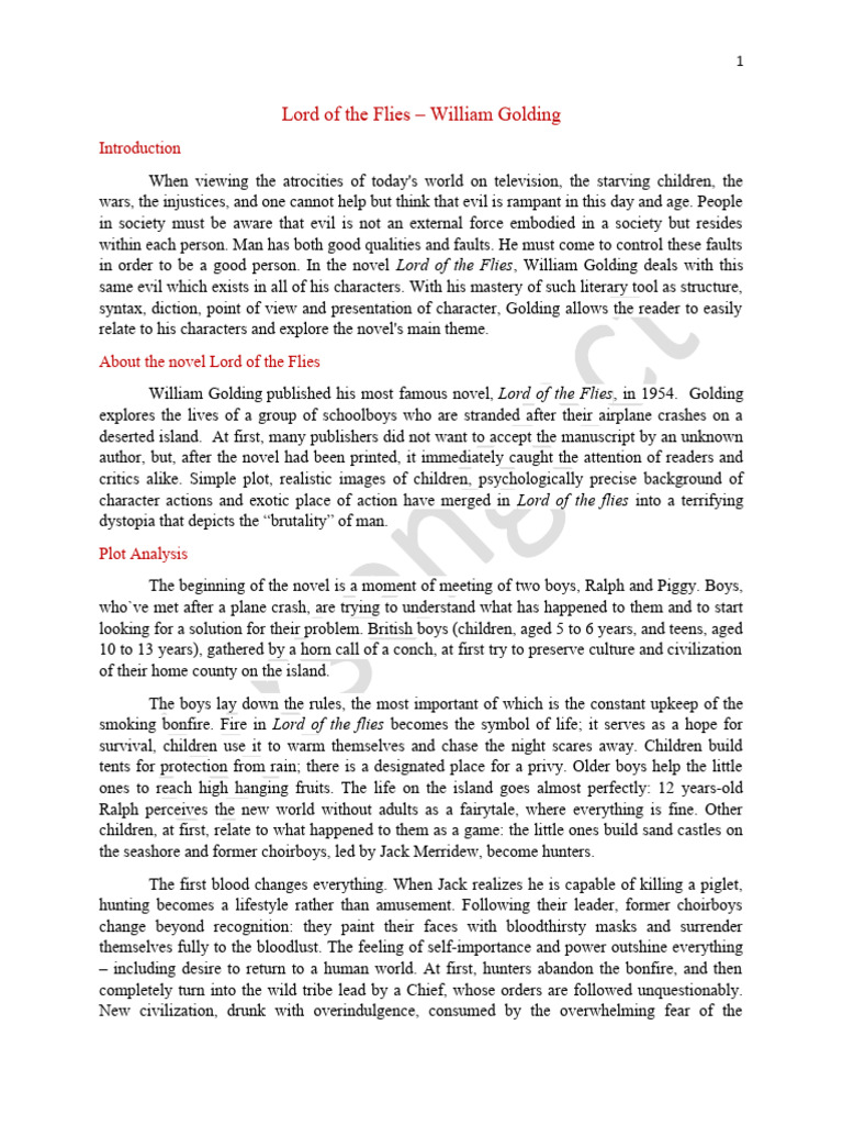 Lord of The Flies | PDF