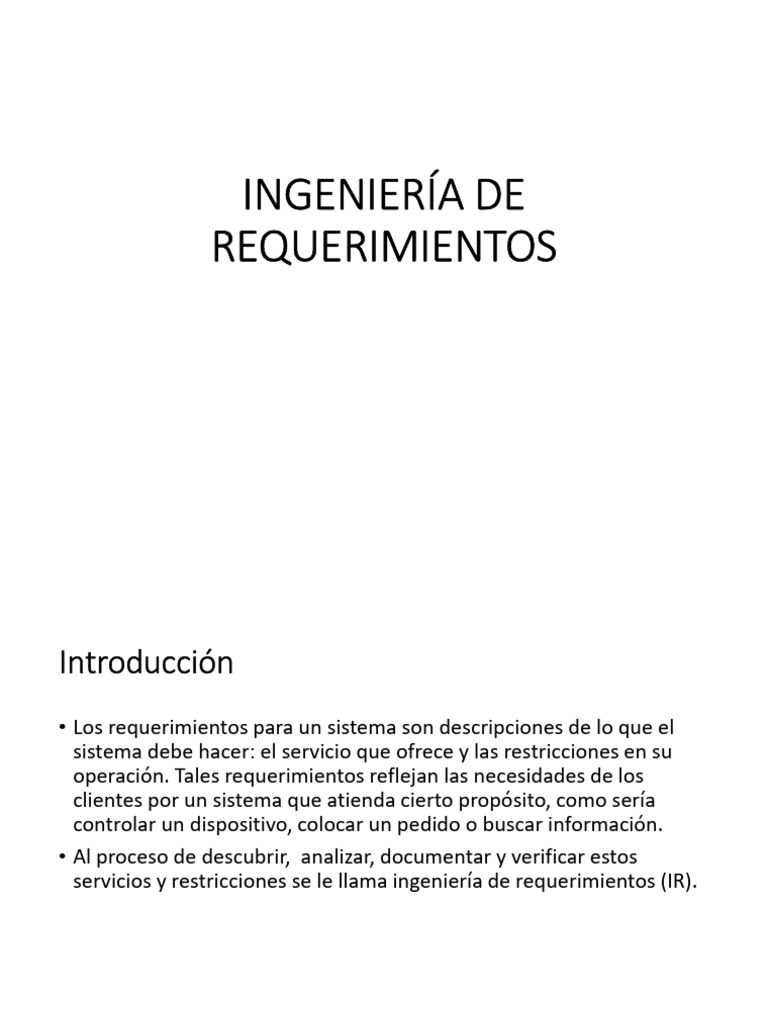 Ingenieria de Requerimientos | PDF | Software | Ingeniería de confiabilidad