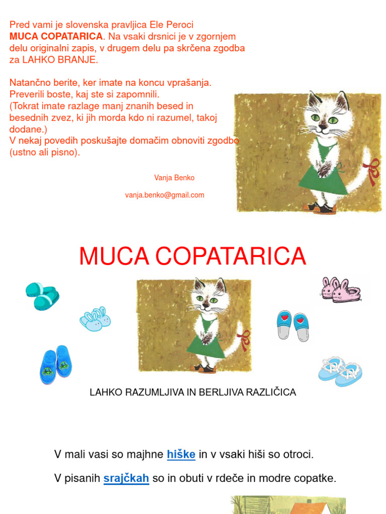 TEDEN Muca Copatarica LAHKO BRANJE 1 | PDF