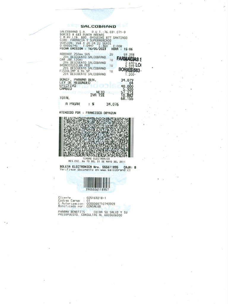 Boleta Farmacia | PDF