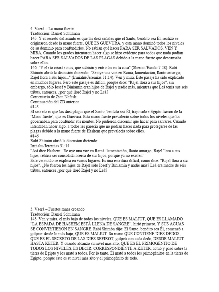 Vaera 5784 | PDF | Libro del éxodo | Antiguo Egipto