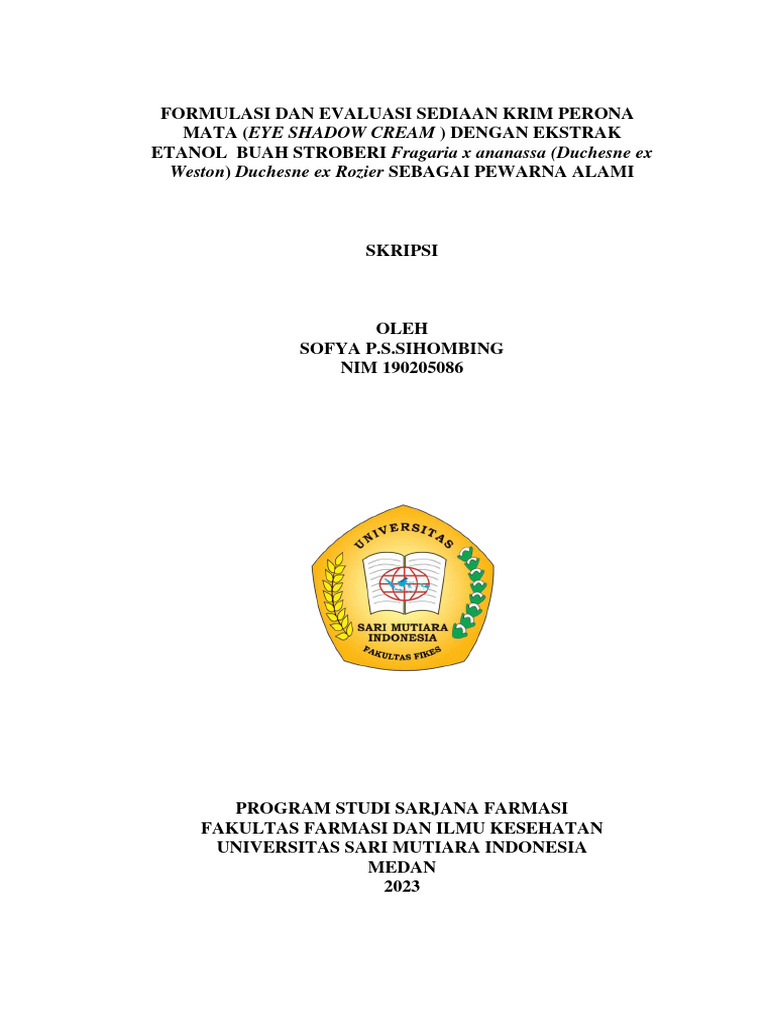 Skripsi Sofya Br. Sihombing | PDF | Karier & Perkembangan ...