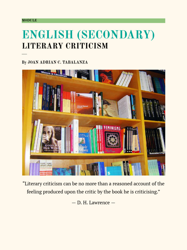 Module Literary Criticism | PDF | Literary Criticism | Critical Theory