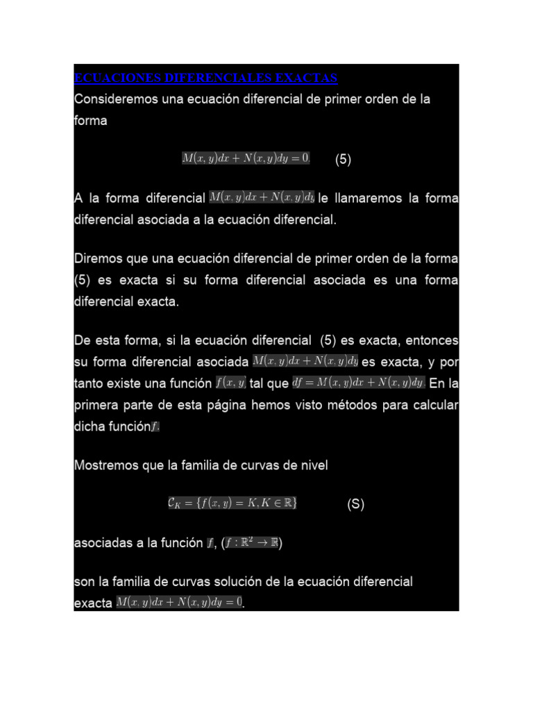 Factor de Integracion | PDF | Ecuaciones | Ecuaciones diferenciales