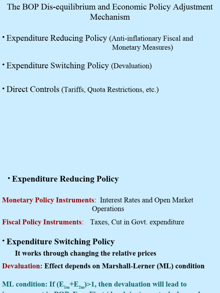 BOP Adjustments | PDF | Devaluation | Fiscal Policy