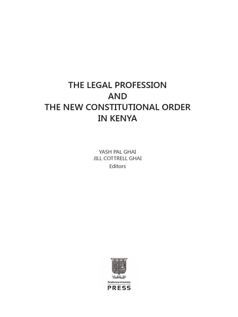The Legal Profession and The New Constitutional Order in Kenya (PDF ...