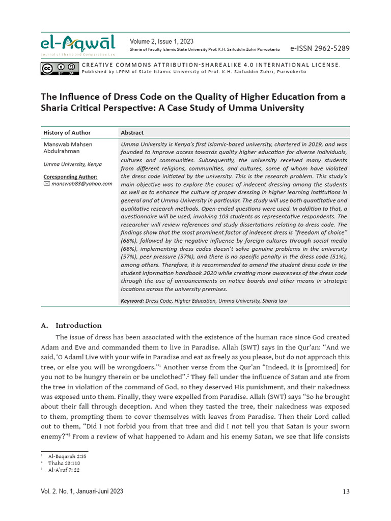 The Influence of Dress Code | PDF | Nudity | Clothing