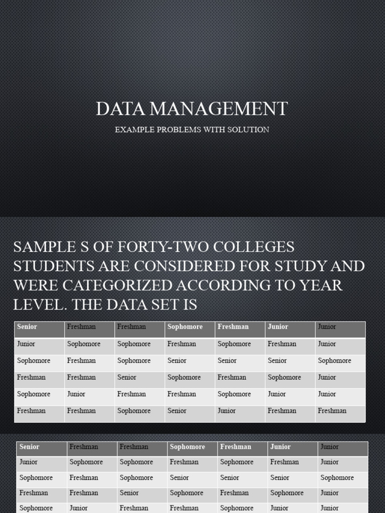 Data Management Problems With Solution | PDF | Quantile | Percentile