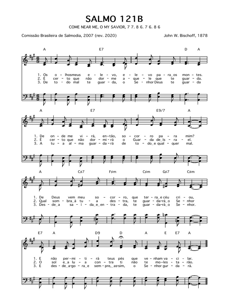 Salmo 121B Partitura 4 Vozes | PDF | Mitologia egípcia | Divindade criadora