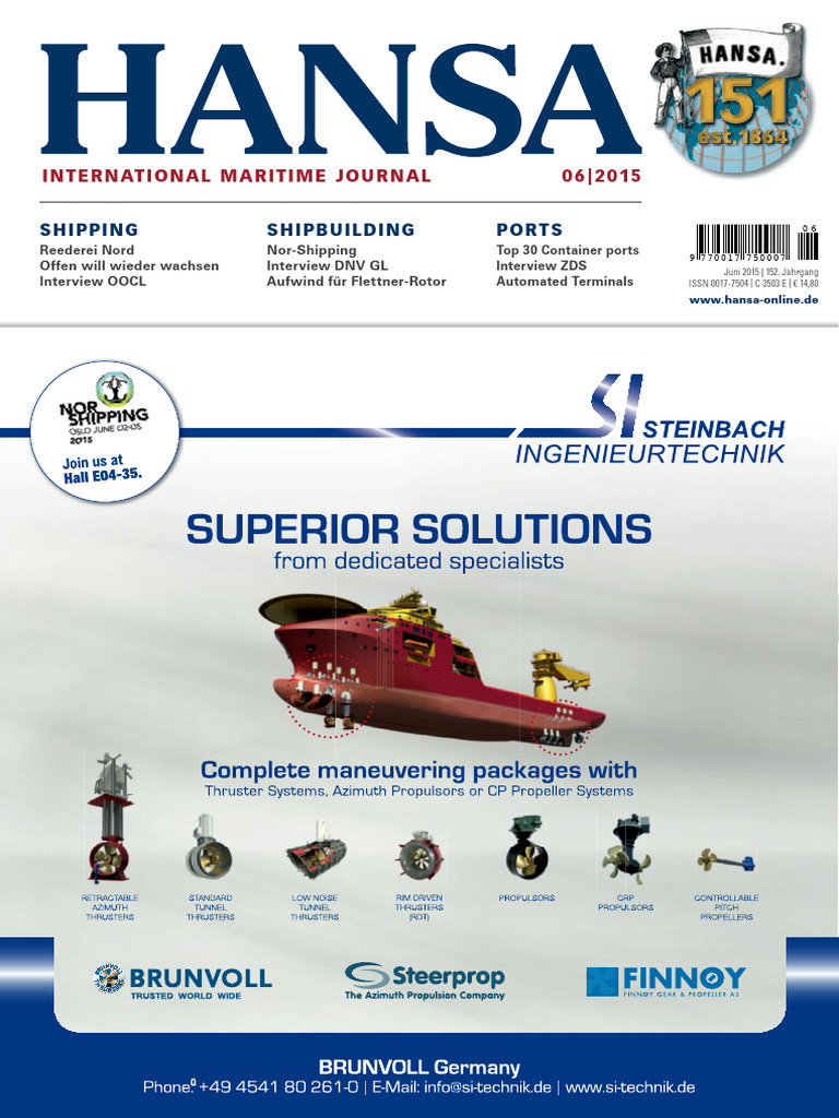 Hansa - 2015.06 | PDF | Freight Transport | Merchant Navy