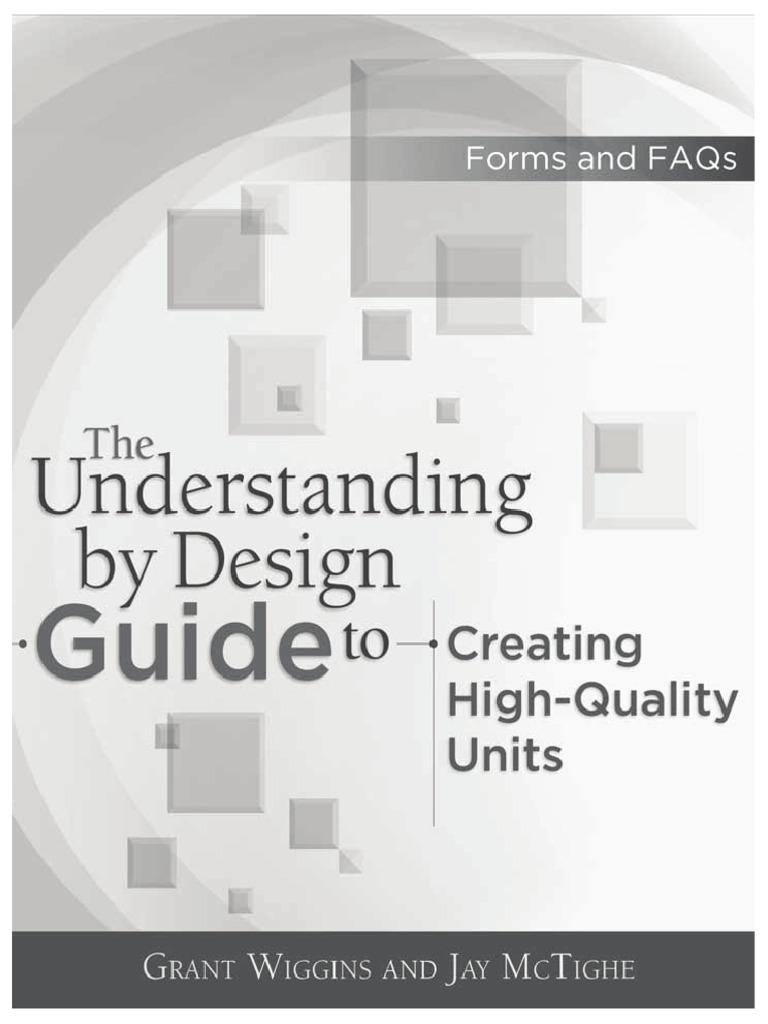Preview of The Understanding by Design Guide For Creating High Quality ...