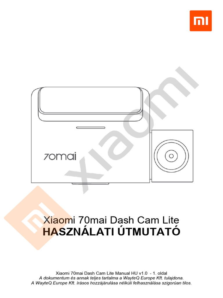 Xiaomi 70mai Dash Cam Lite Manual Hu | PDF