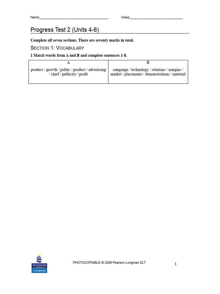 Progress Test 2 | PDF | Computing