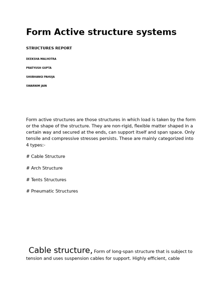 Form Active Structure System SSPD | PDF | Building Engineering | Materials