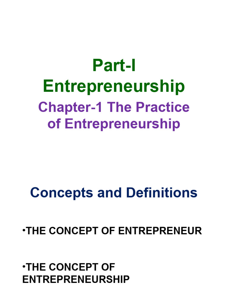 Chapter 1 Edited | PDF | Entrepreneurship | Innovation