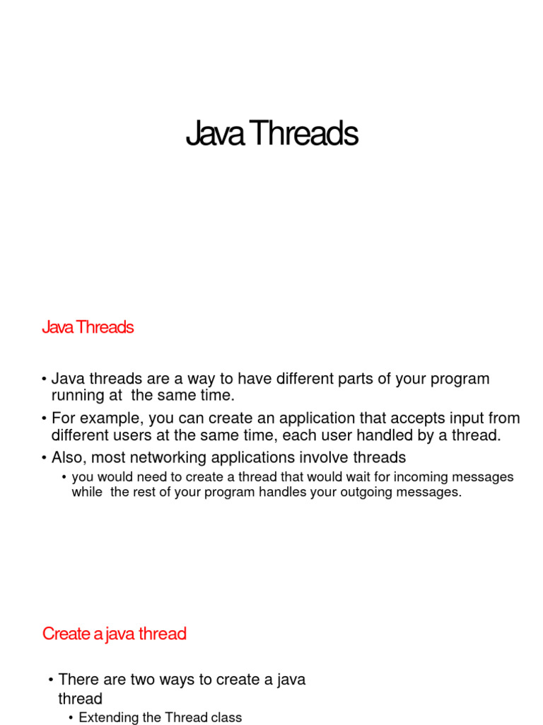 Java Threads Download Free Pdf Method Computer Programming Programming