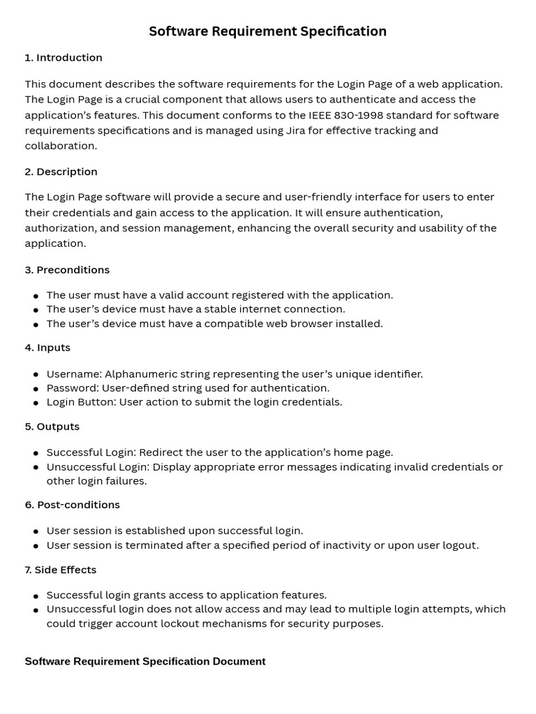 Software Requirement Specification | PDF | Password | Login