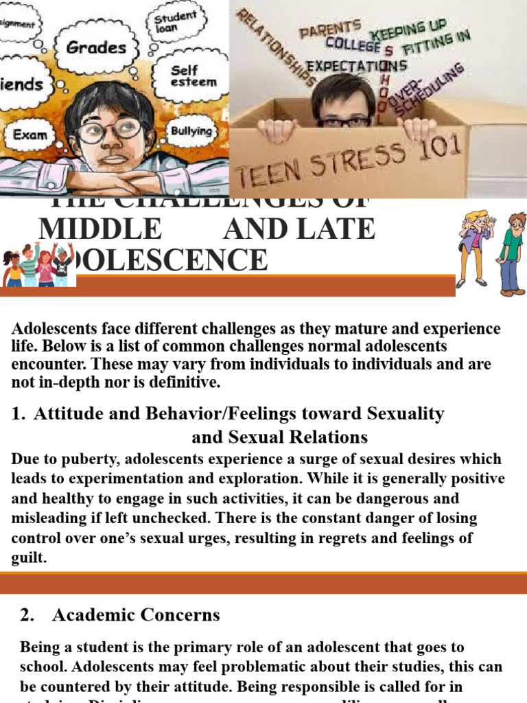 The Challenges Of Middle And Late Adolescence 1 Pdf Stress Biology