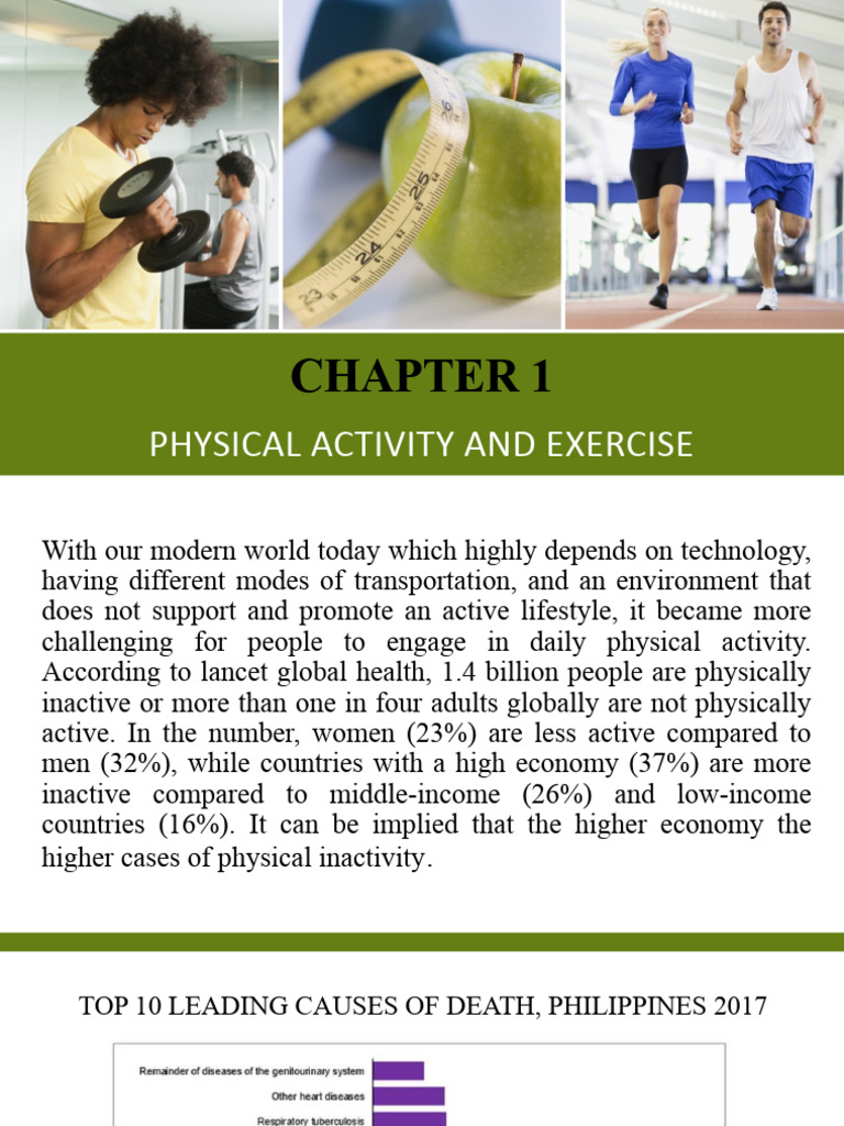 Pathfit 1 Chapter 1 Physical Activity and Exercise | PDF | Sedentary Lifestyle | Physical Fitness