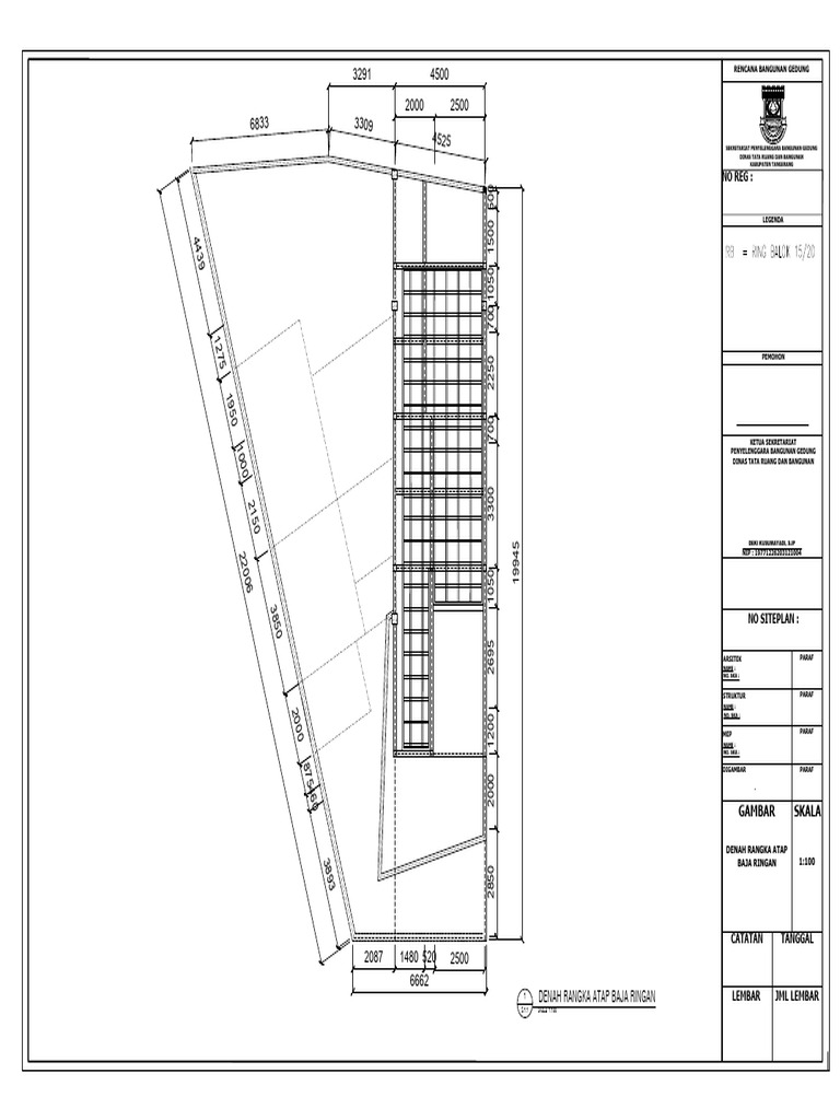 STR 07 - Denah Rangka Atap Baja Ringan | PDF
