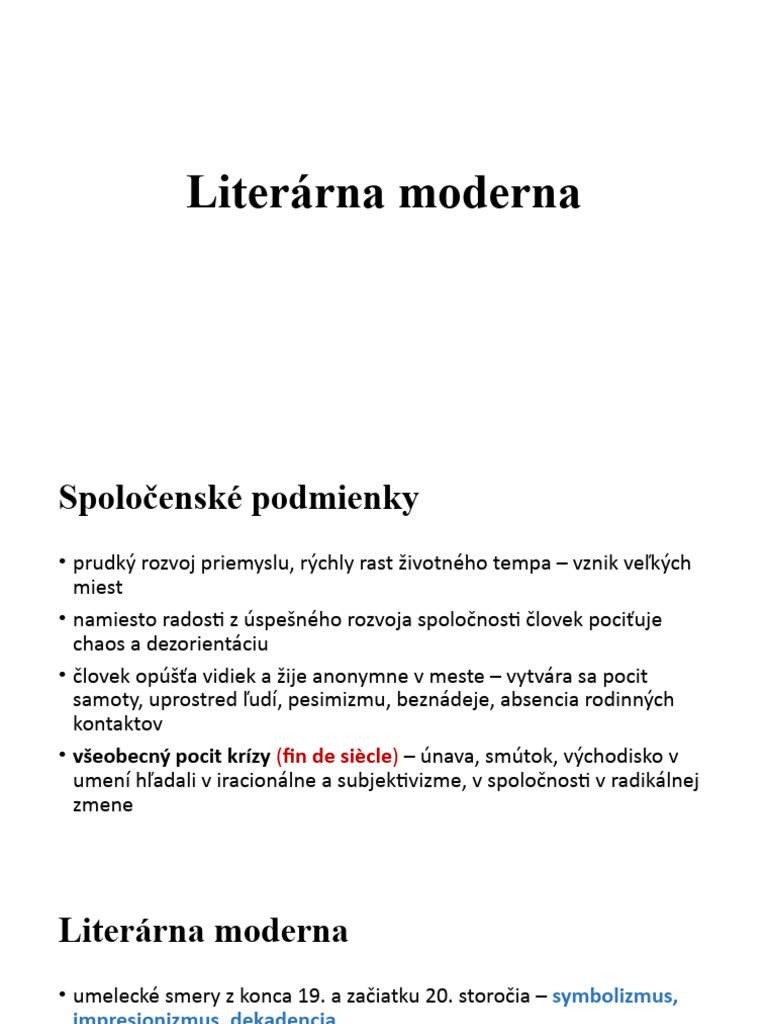 Literárna Moderna | PDF