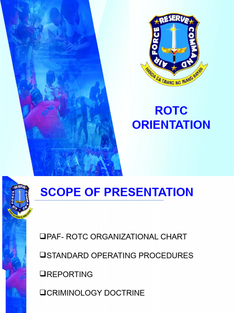 Rotc Orientation 2023 2024 Sop | PDF | Cooking, Food & Wine | Lifestyle
