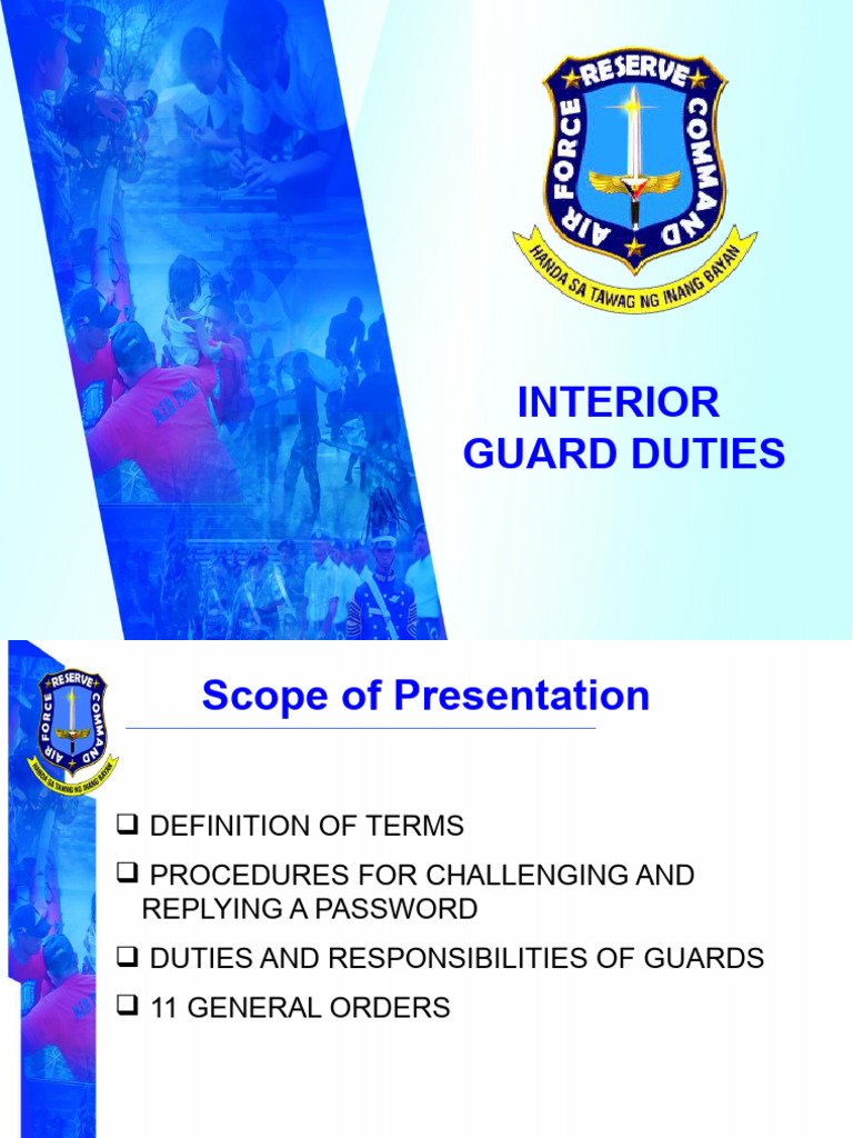 Basic Mil Knowledge Interior Guard Duties | PDF | Sergeant | Military